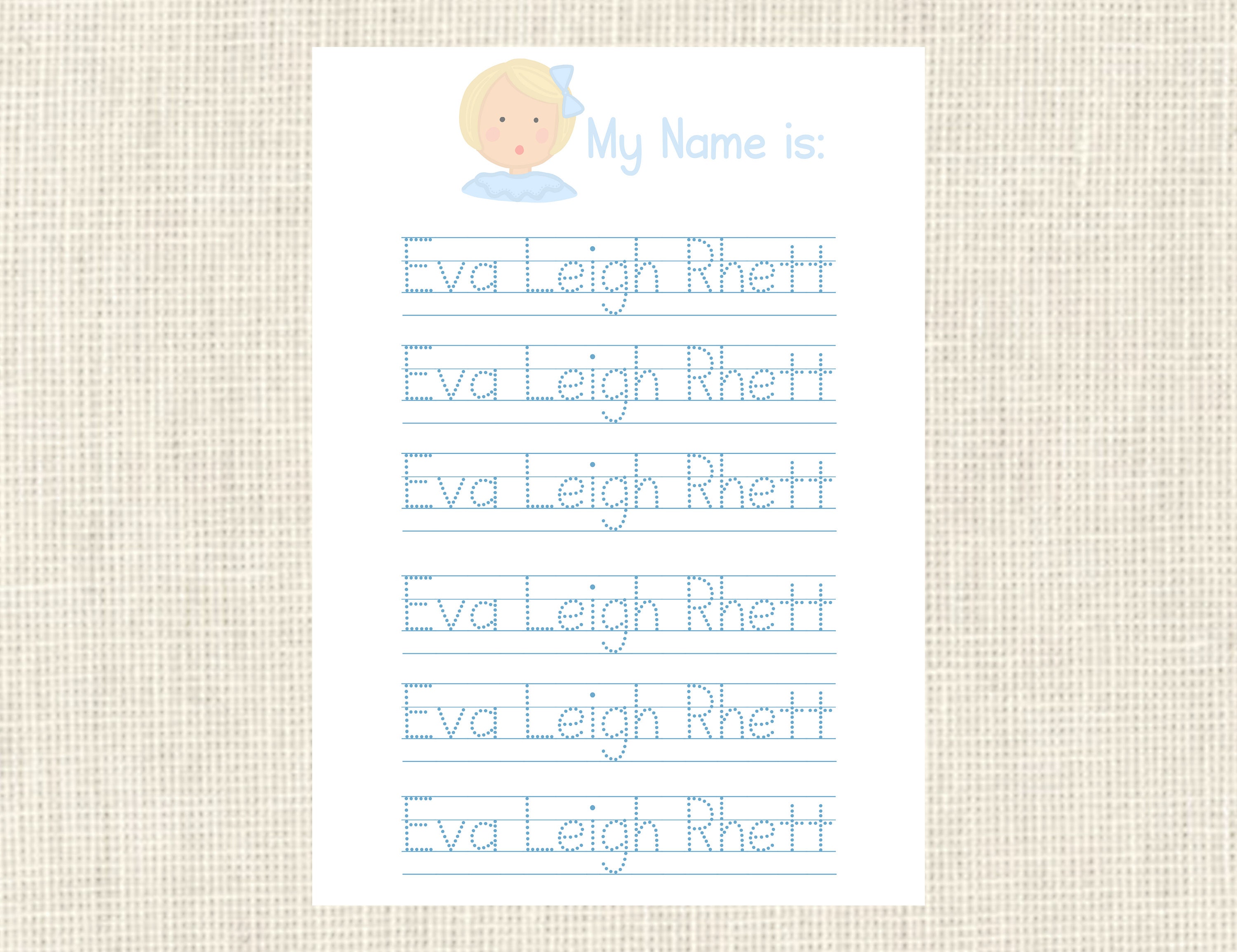 Personalized Name Tracing Mat/ Handwriting / Custom | Etsy