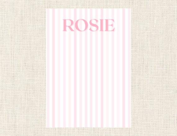 Personalized Notepad Striped 100 Sheets Classic Notepad - Etsy
