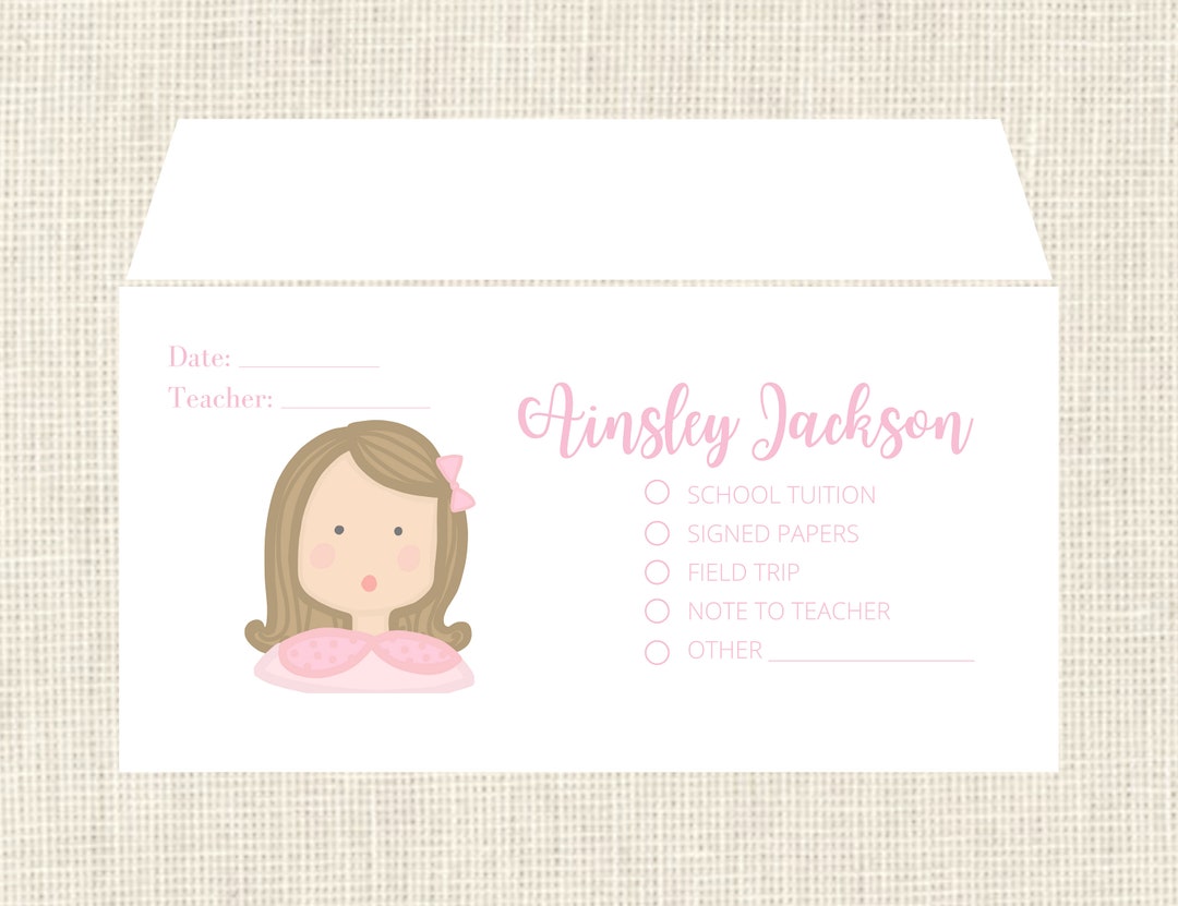 Personalized Envelopes School - Set of 25 - Custom Faces - Envelopes ...