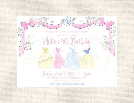 Princess Dress Invitation Template