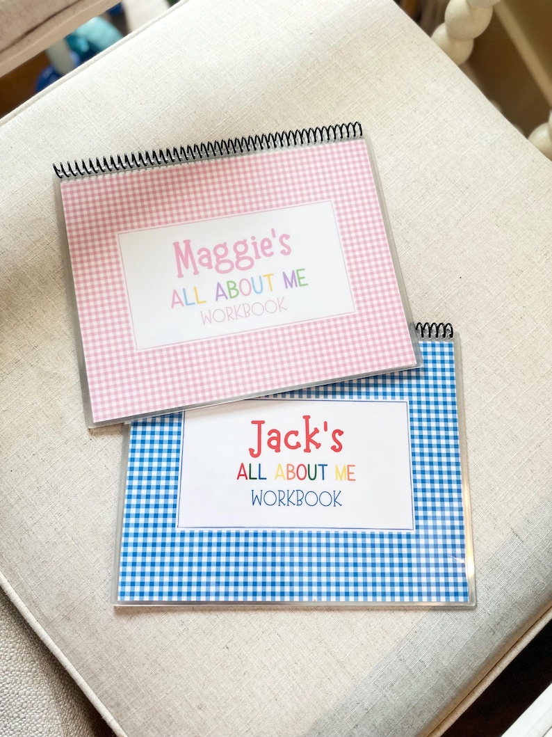 All About Me Tracing Activity Book Laminated Personalized Children's ...