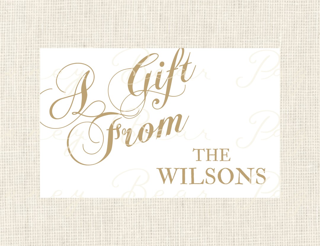 Personalized Gift Tag / Formal / Enclosure / Family Gift Tags / Formal ...