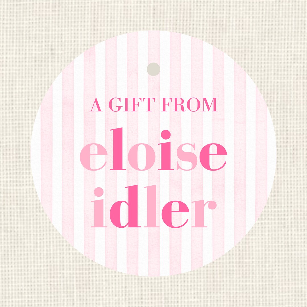 Circle Gift Tags Pink Stripes - Etsy