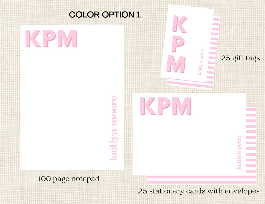 Gift Bundle Personalized Notepad, Stationery & Gift Tags - Etsy