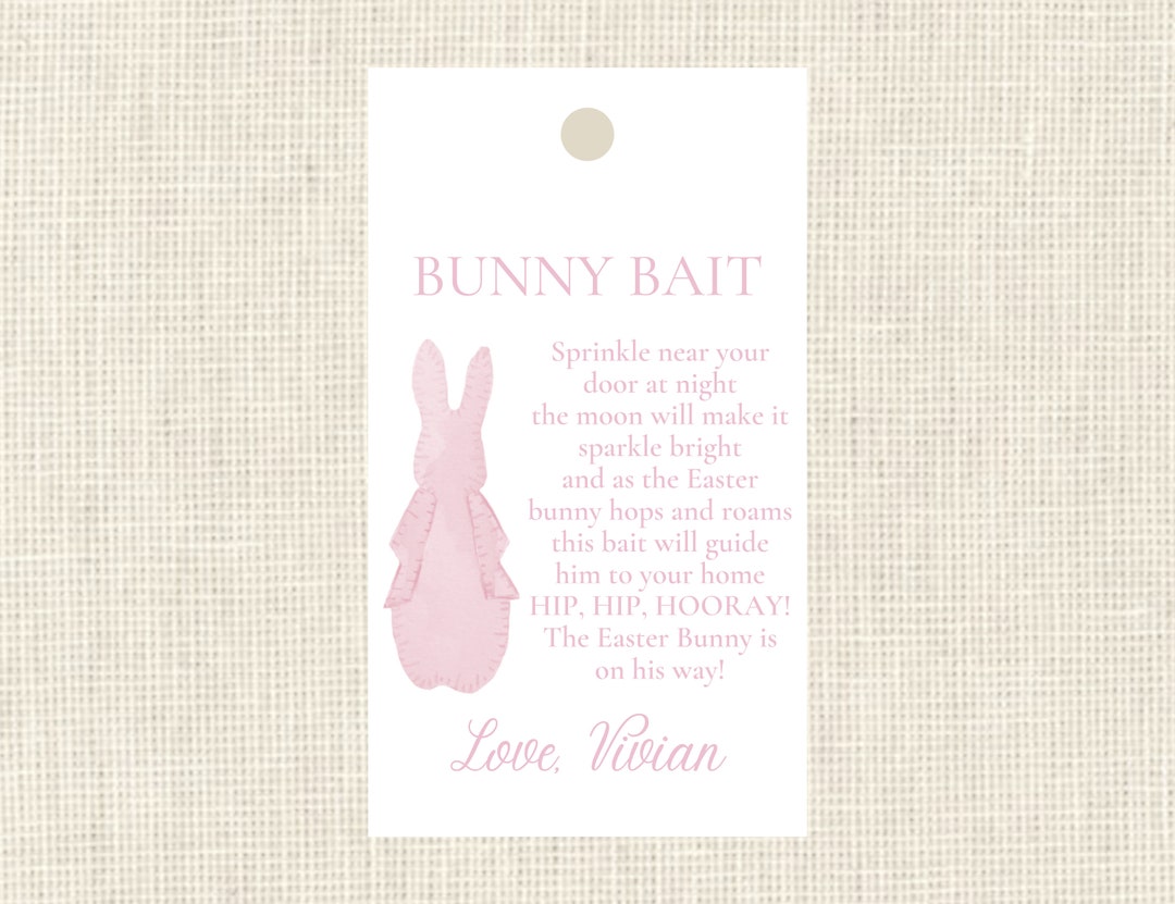 Bunny Bait / Watercolor Easter Tags / Spring Gift Tags / Bunny - Etsy