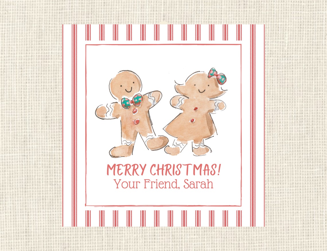 Christmas Gingerbread Gift Tags - Etsy