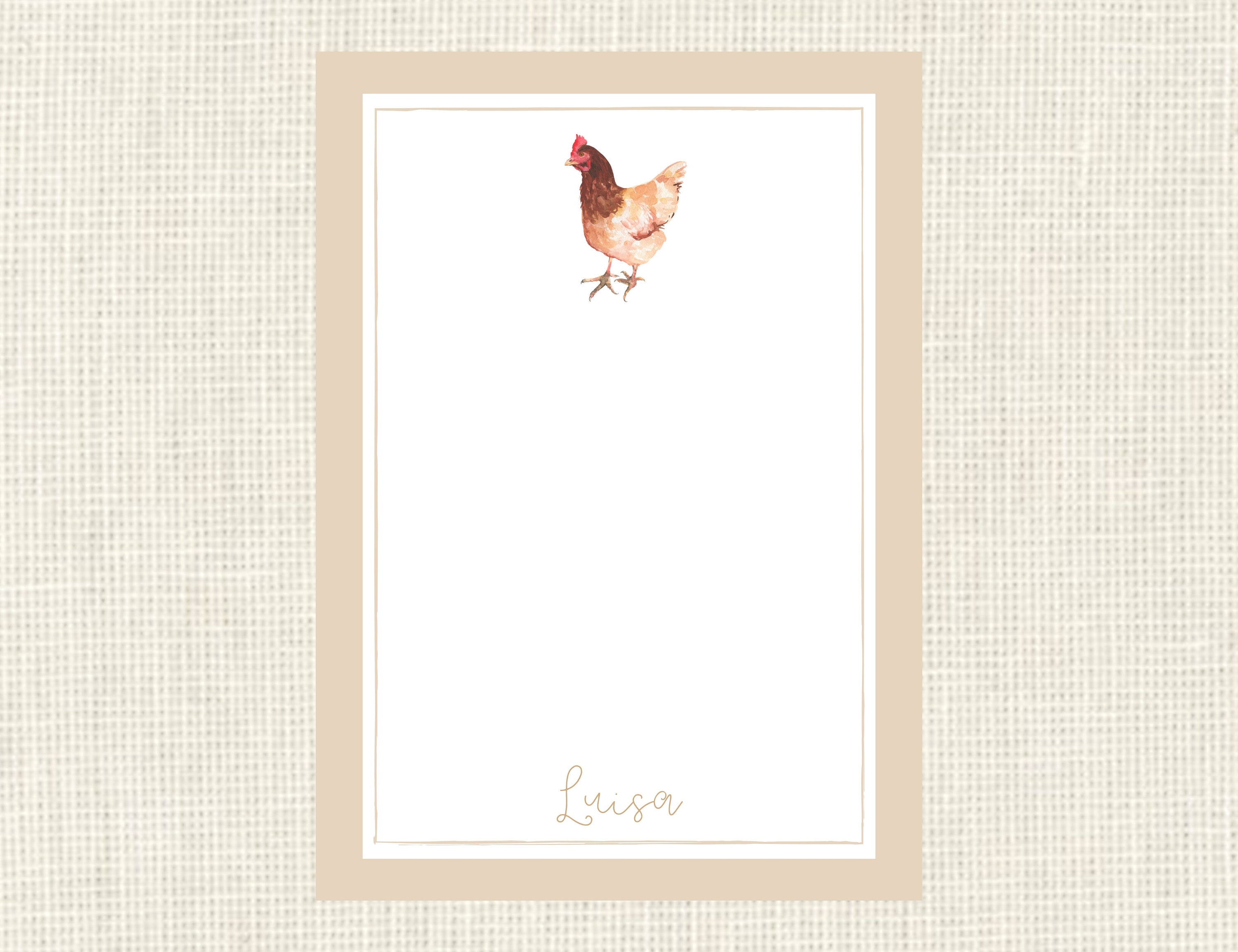 Personalized Chicken Classic Notepad Womens to Do List | Etsy