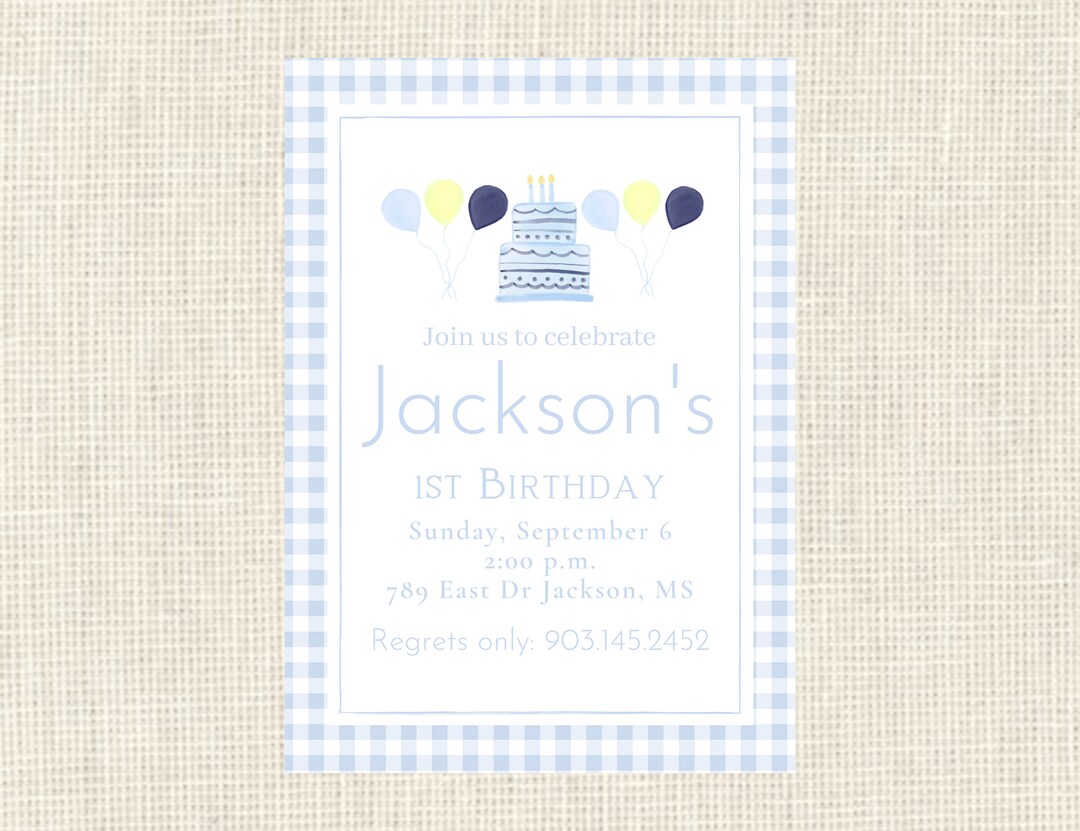 Classic Birthday Party Invitation - Etsy