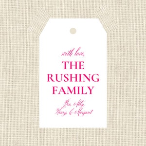 Family Personalized Gift Tags - Etsy