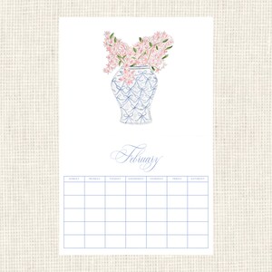 Chinoiserie Wall Calendar / Spiral Bound Calendar Ginger Jar - Etsy