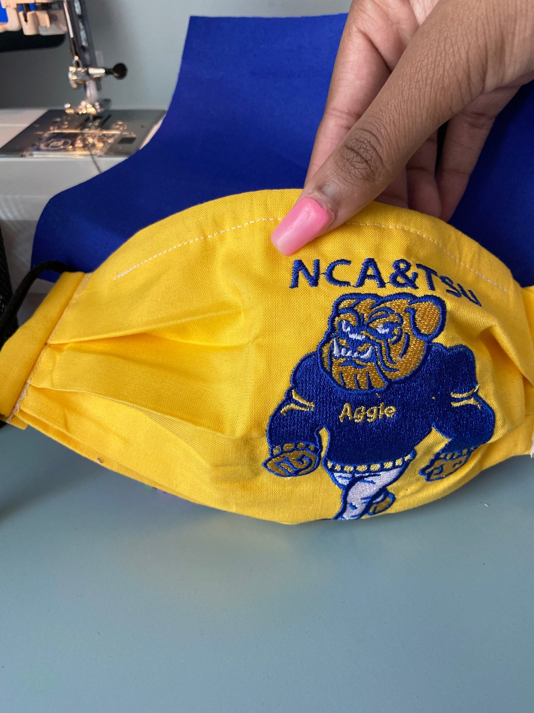 North Carolina A&T Aggie Cloth Face Mask - Etsy