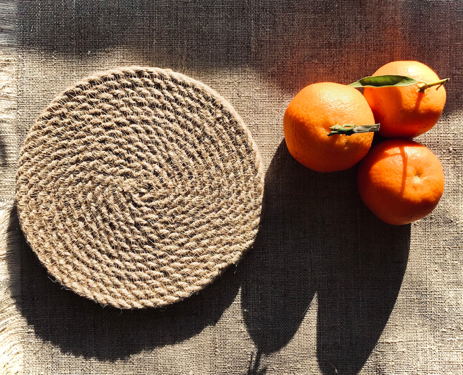Jute Rope Rustic Coasters, Natural Jute Coasters - Etsy