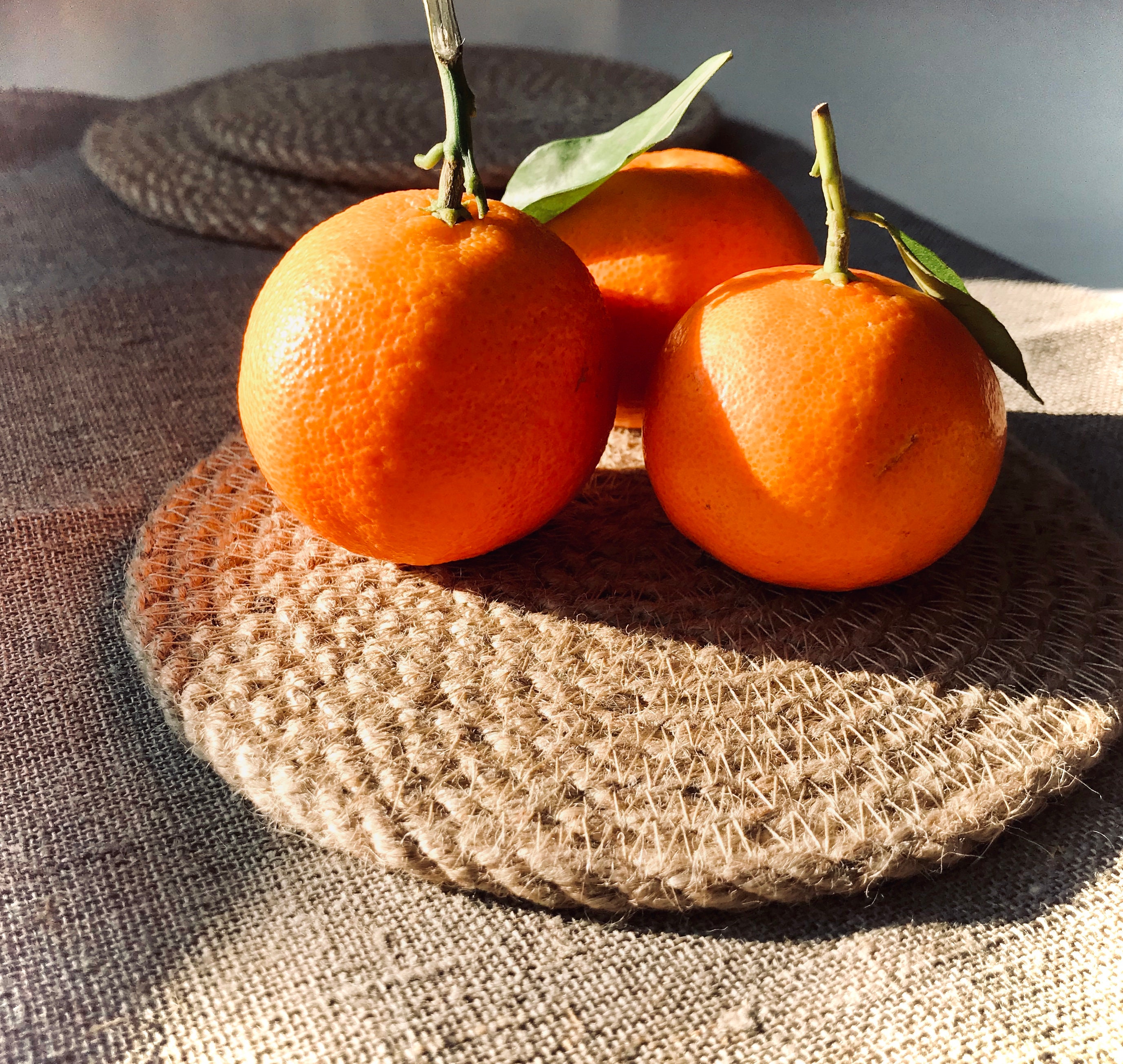 Jute Rope Rustic Coasters, Natural Jute Coasters - Etsy