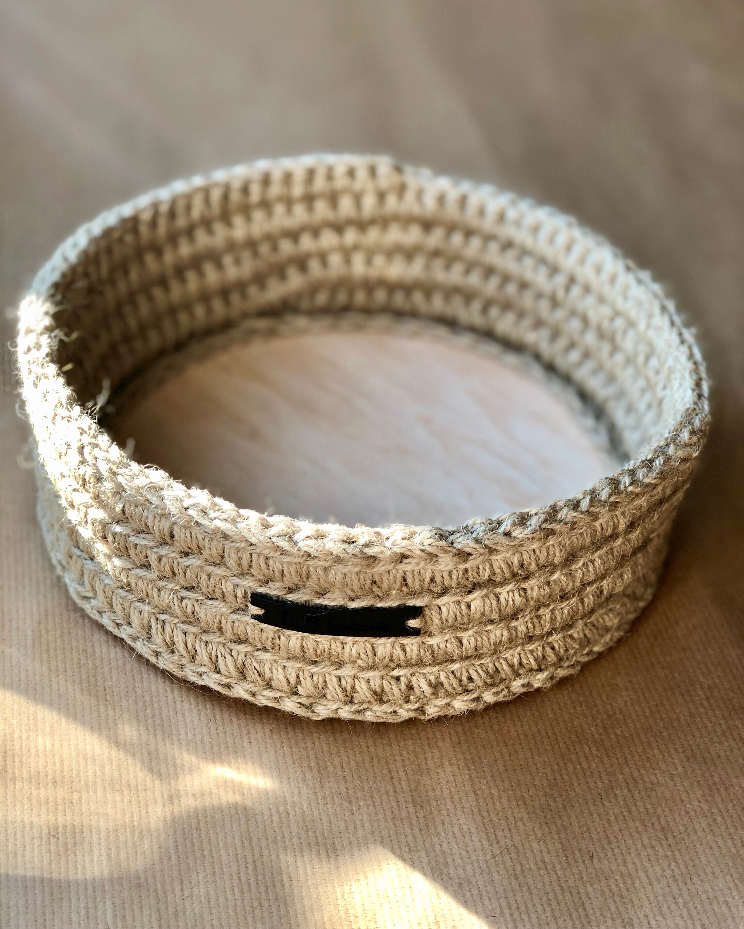 Storage Jute Basket Rustic Round Basket Rope Jute Tray - Etsy