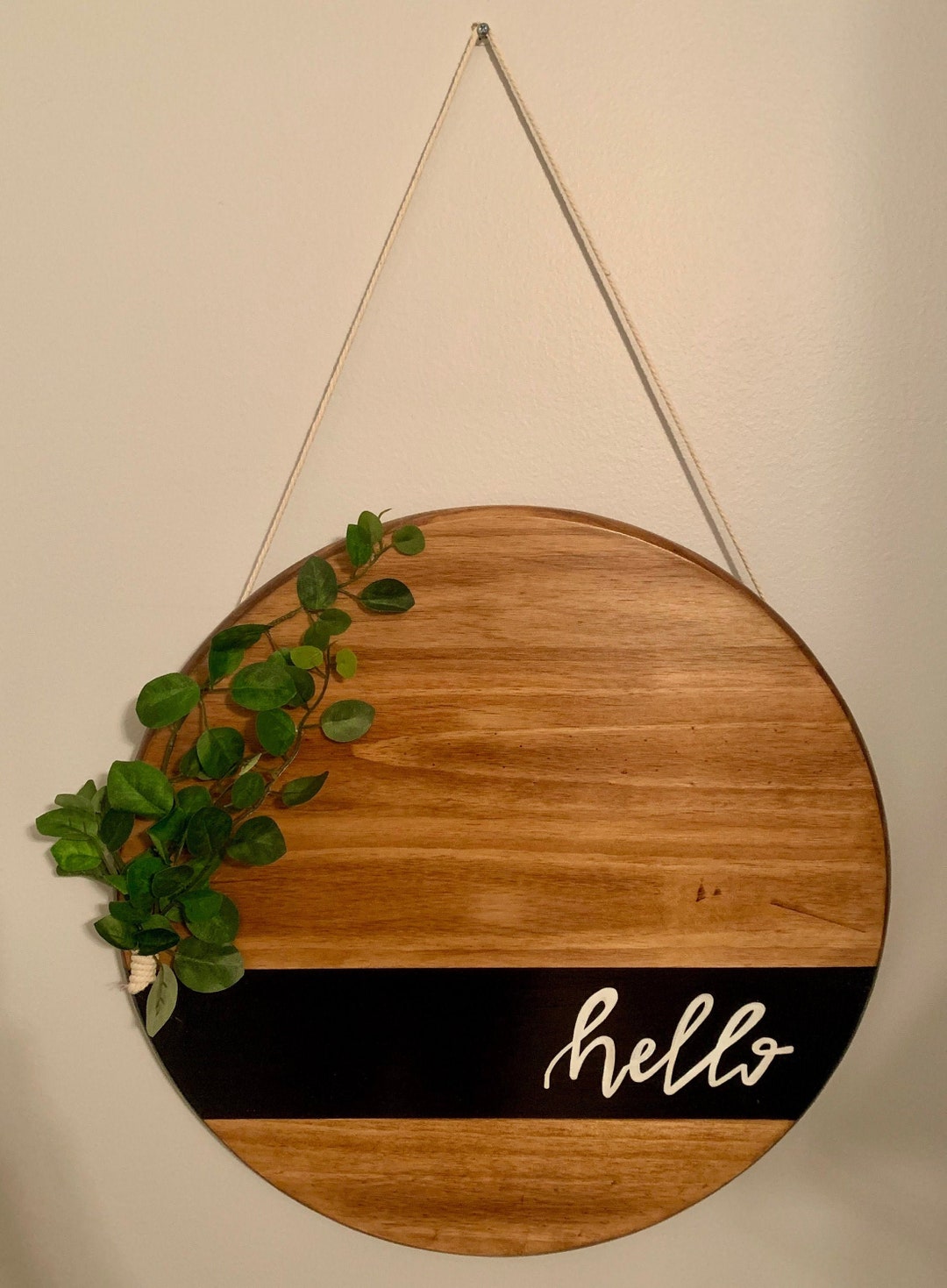 Hello Round Board - Etsy