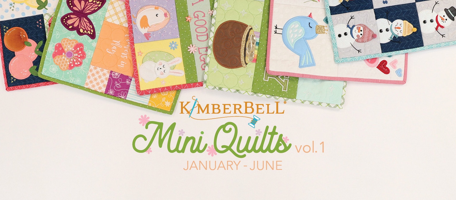 Kimberbell Mini Quilts Vol 1 Fabric Kits - January Thru June - Mini ...