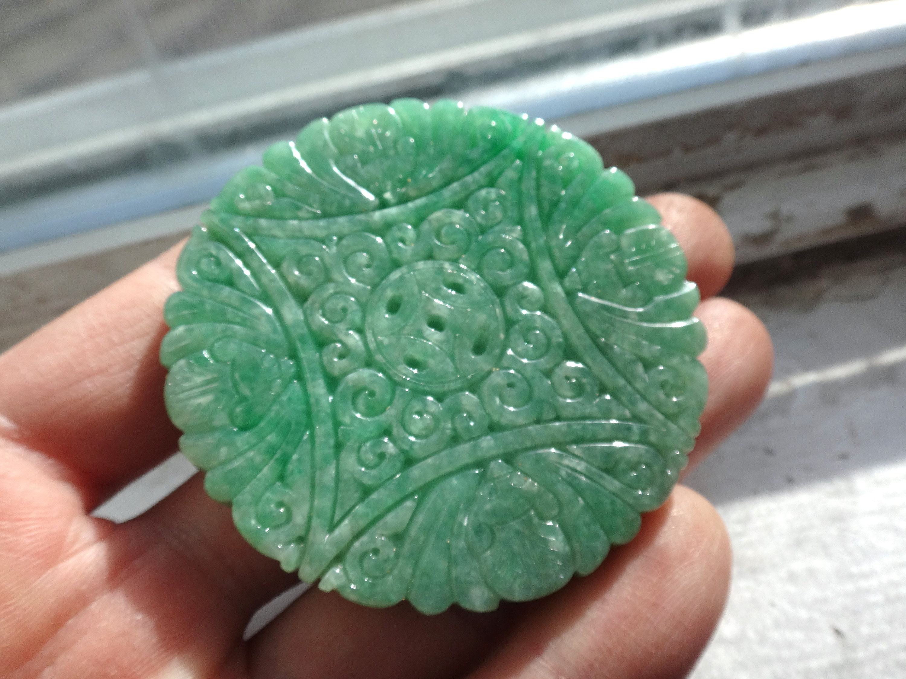 Natural Genuine A Jadeite Jade Full Green Lucky Symbol Pendant - Etsy
