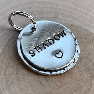 Stacked Dog Id / Dog Name Tag/ Puppy Tag / Custom Pet Tags / Hand ...