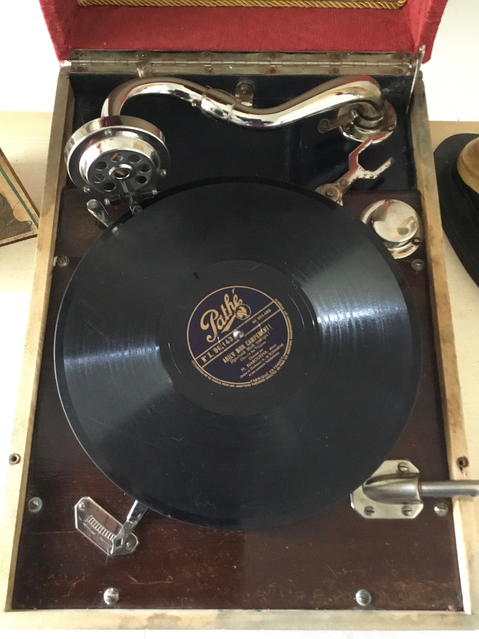 Antique Pathe Gramophone With a Box of Needles & a Pathe - Etsy