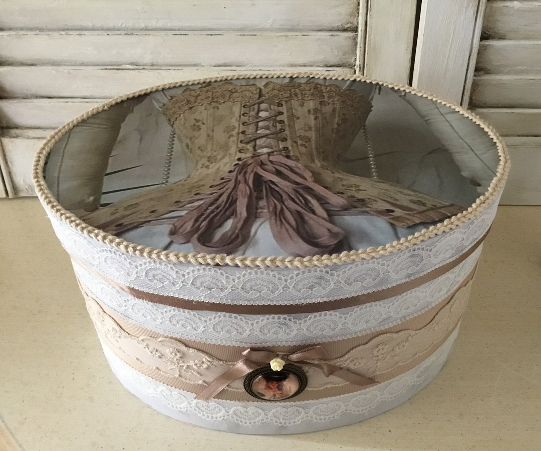 Madames Corset Corset Box Shabby Item Hat Box - Etsy
