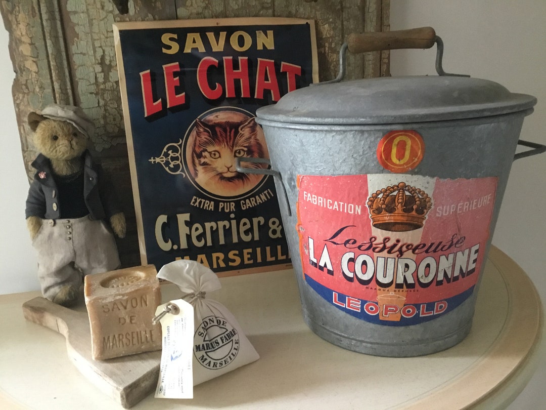Antique FRENCH Washing Machine LA COURONNE, French Zinc Laundry Tub ...
