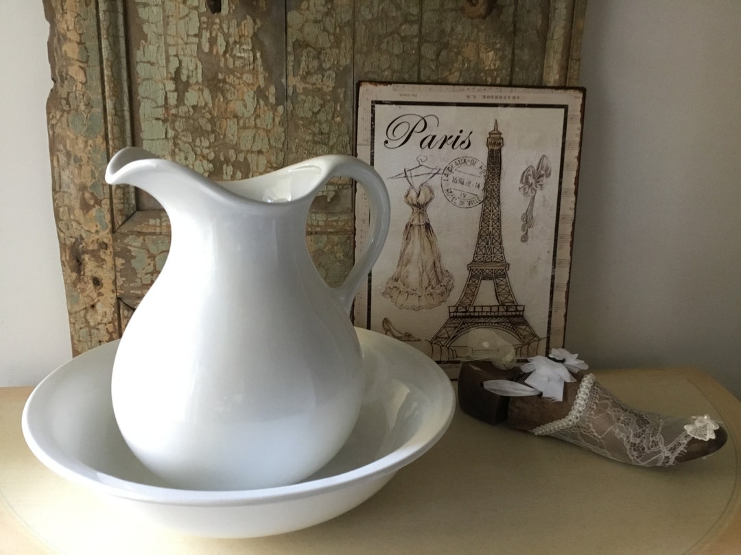 French Toilet Set With Washing Basin Bowl and Its Water Jug - Etsy