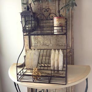 French Dish Draining Rack, Dish Drainer Rack, Wire Metal Plate, Metal ...