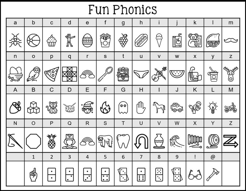 Font Bundle - 10 Phonics Clip Art Fonts - Etsy