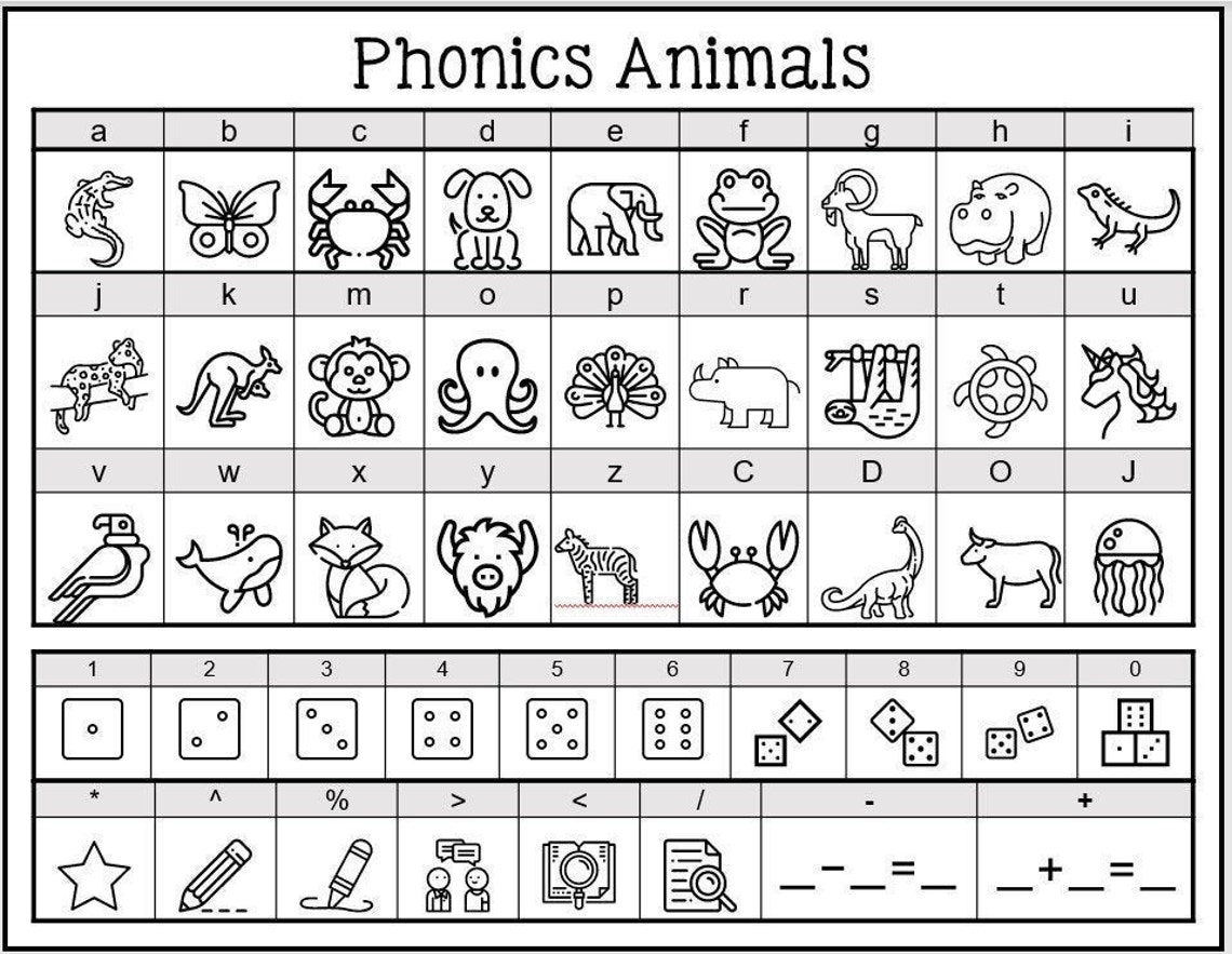 Font Bundle 10 Phonics Clip Art Fonts - Etsy