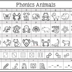 Font Bundle - 10 Phonics Clip Art Fonts - Etsy