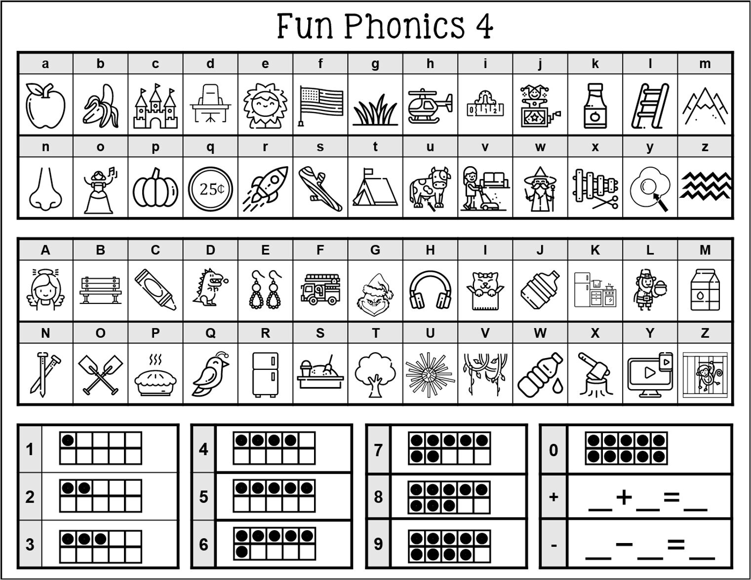 Font Bundle - 10 Phonics Clip Art Fonts - Etsy