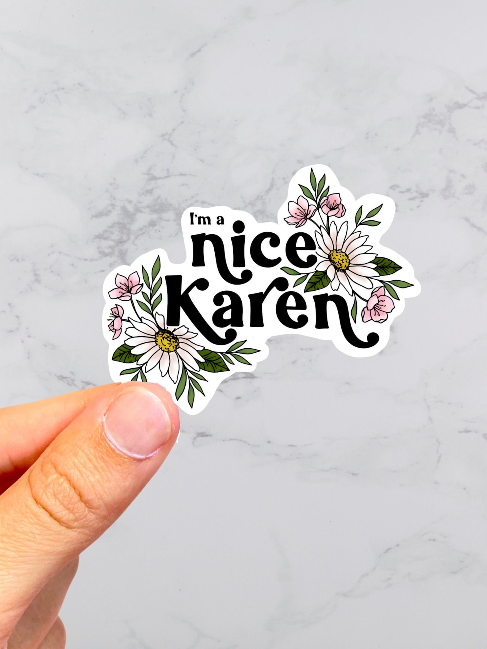 Karen Sticker I Am a Nice Karen Sticker Karen Joke Sticker - Etsy
