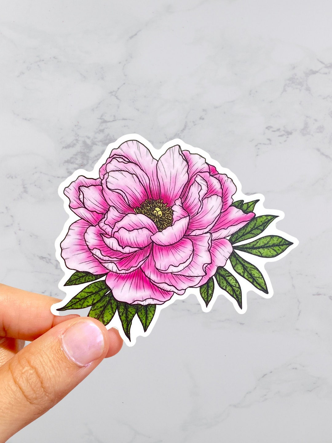 Peony Sticker, Peonies Sticker, Flower Sticker, Planner Sticker, Bujo ...