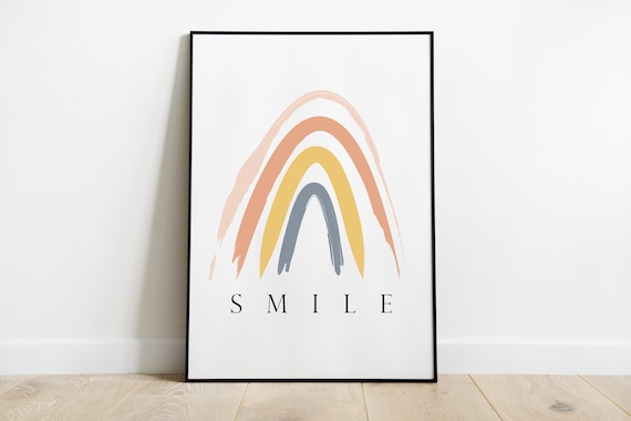 Rainbow Smile SVG and PNG Files Printable Clip Art Digital | Etsy