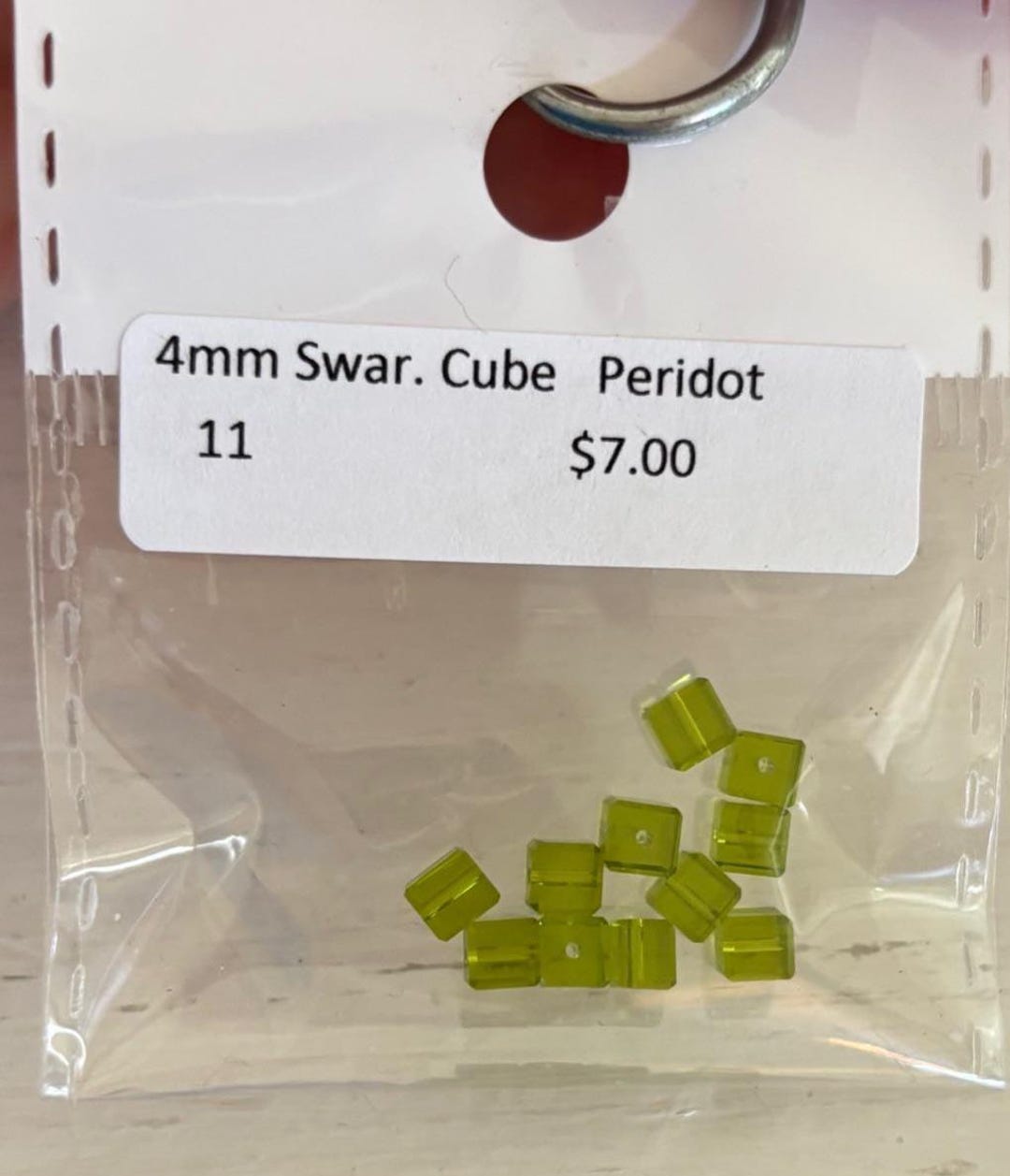 Swarovski Cube Square 4mm Peridot Green Bead Authentic Product - Etsy