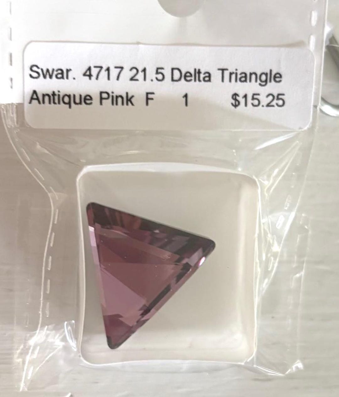 Swarovski 21.5 Mm Crystal Delta Triangle Antique Pink #4717 Authentic ...