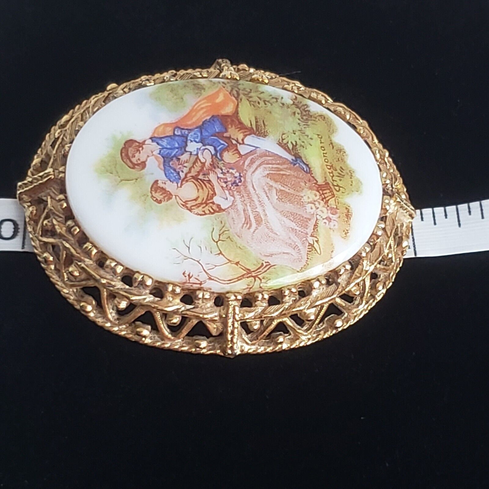 Vintage Mid Century Fragonard Courting Couple Brooch Pin - Etsy