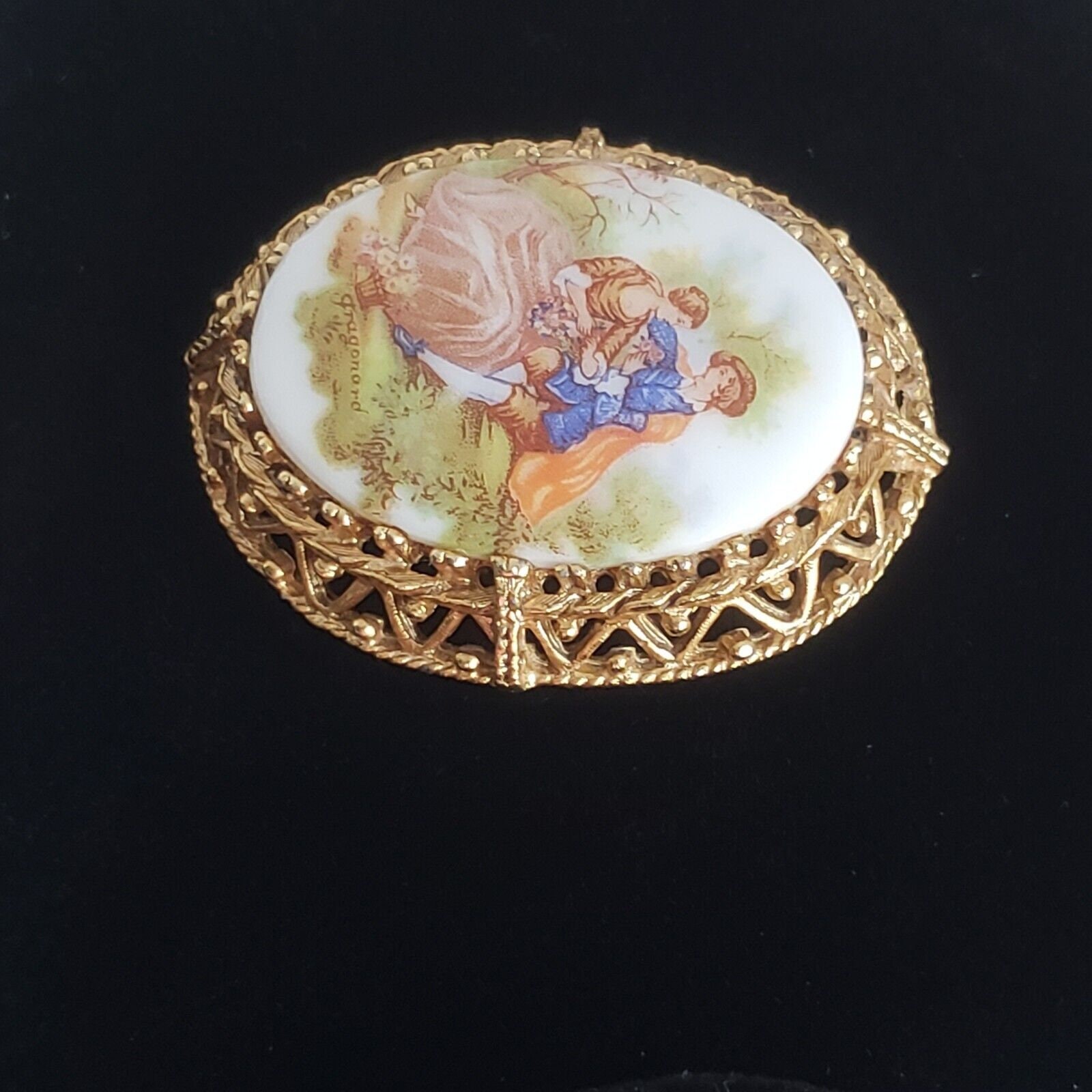 Vintage Mid Century Fragonard Courting Couple Brooch Pin - Etsy