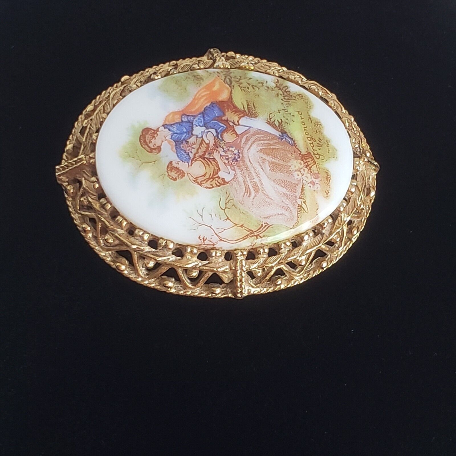 Vintage Mid Century Fragonard Courting Couple Brooch Pin - Etsy
