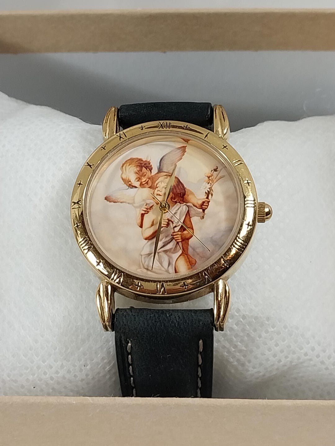 Vintage Divine Time by Relic – Angel Love Wrist Watch | Cherub Design ...