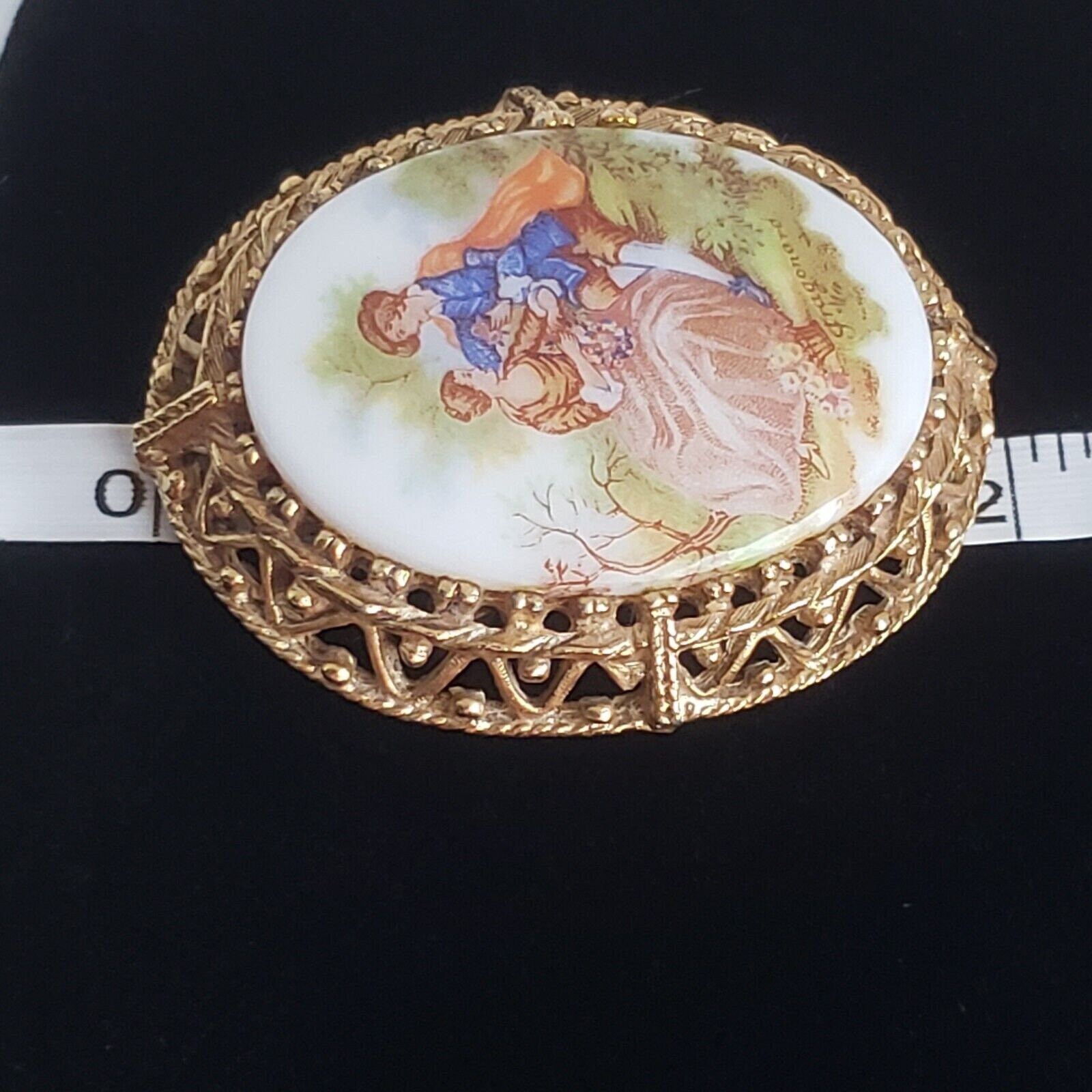 Vintage Mid Century Fragonard Courting Couple Brooch Pin - Etsy