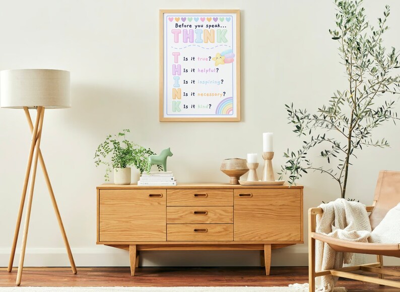 Primary Classroom Poster: Empowering Young Kids to THINK Before They ...