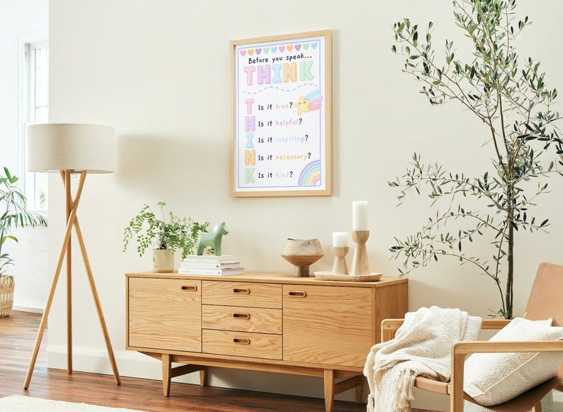 Primary Classroom Poster: Empowering Young Kids to THINK Before They ...