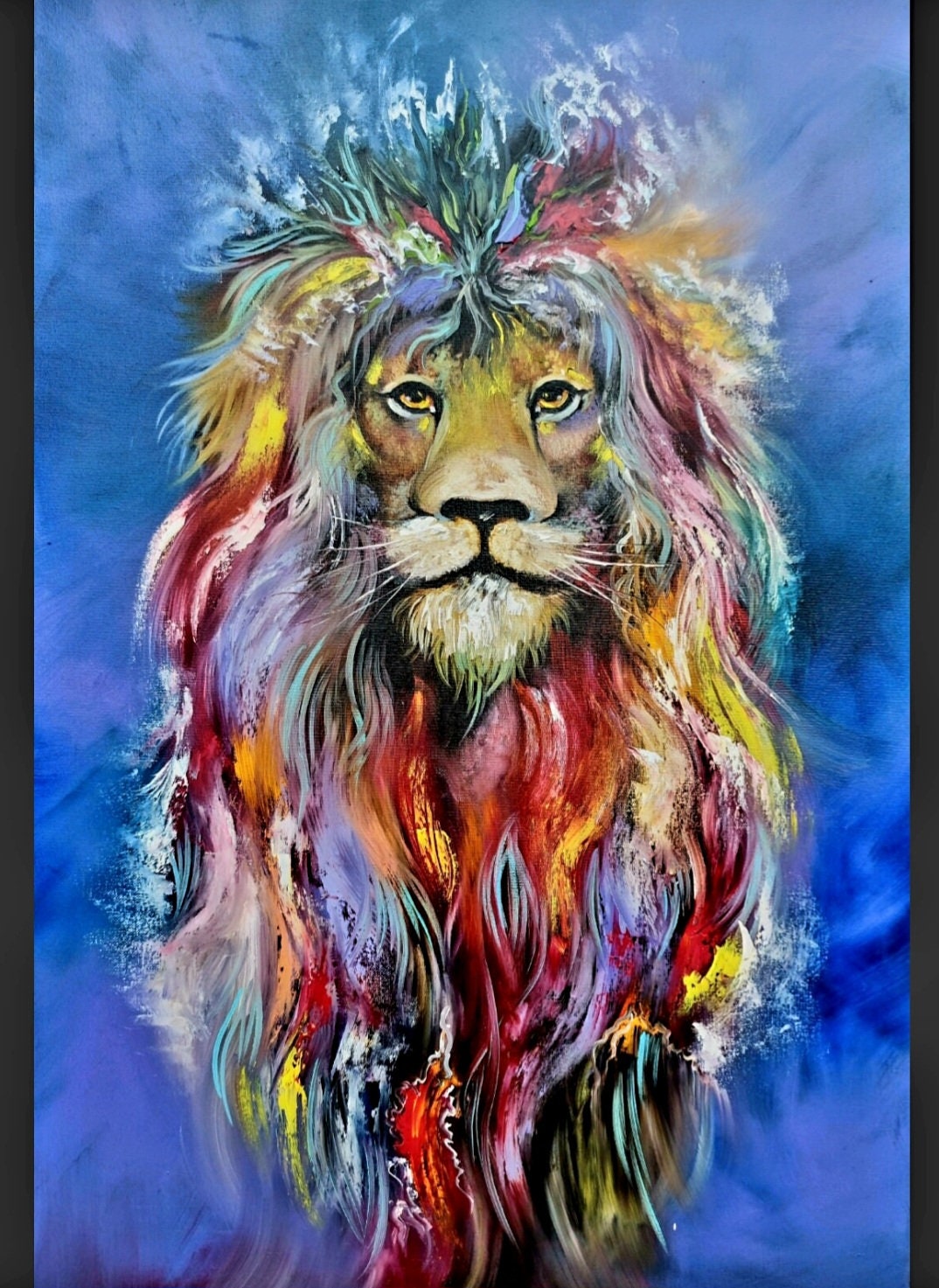 Lion Oil Painting