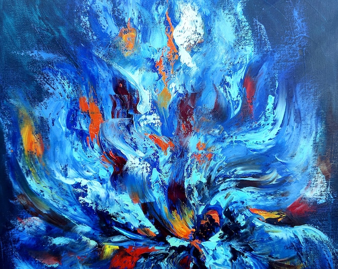 SHAMAN BONFIRE Painting-fire Wall Painting-bonfire Wall Decor-lovely ...