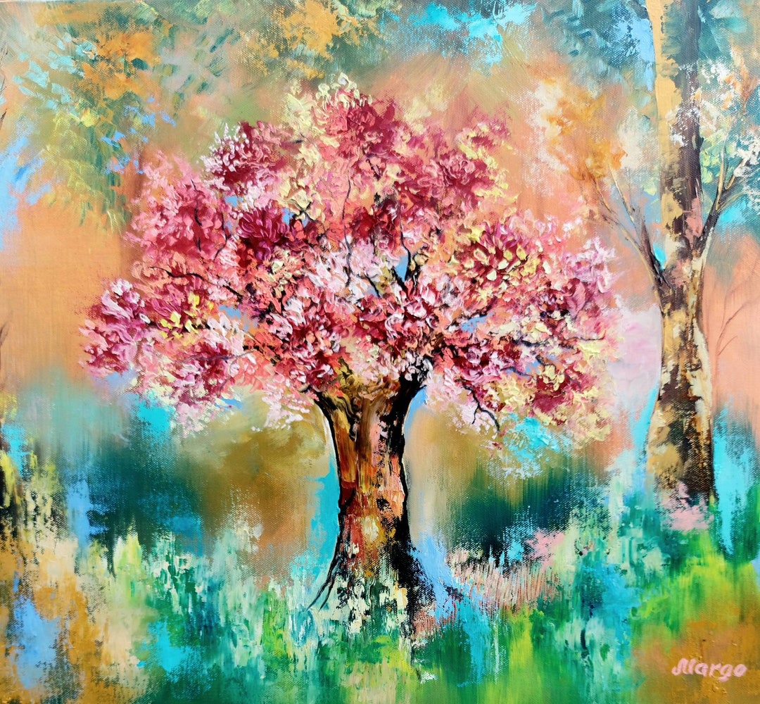 Tree Painting Forest Nature Art Oil Painting Landscape Scenery Artwork ...