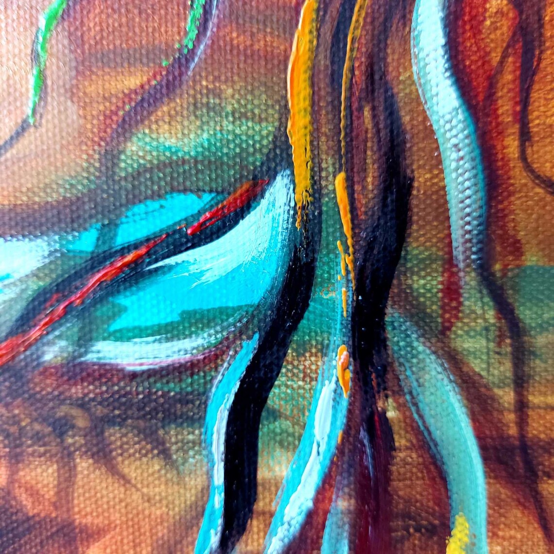 Fire Water Painting Elemental Painting Abstract Art - Etsy