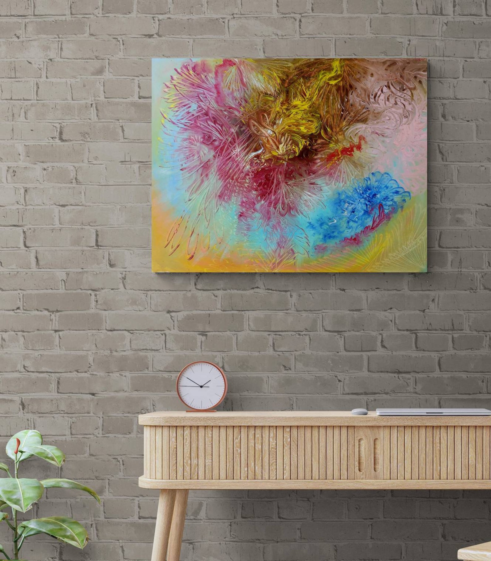 Emotion Flow Abstract Art Emotion Painting Multicolored Large Art ...