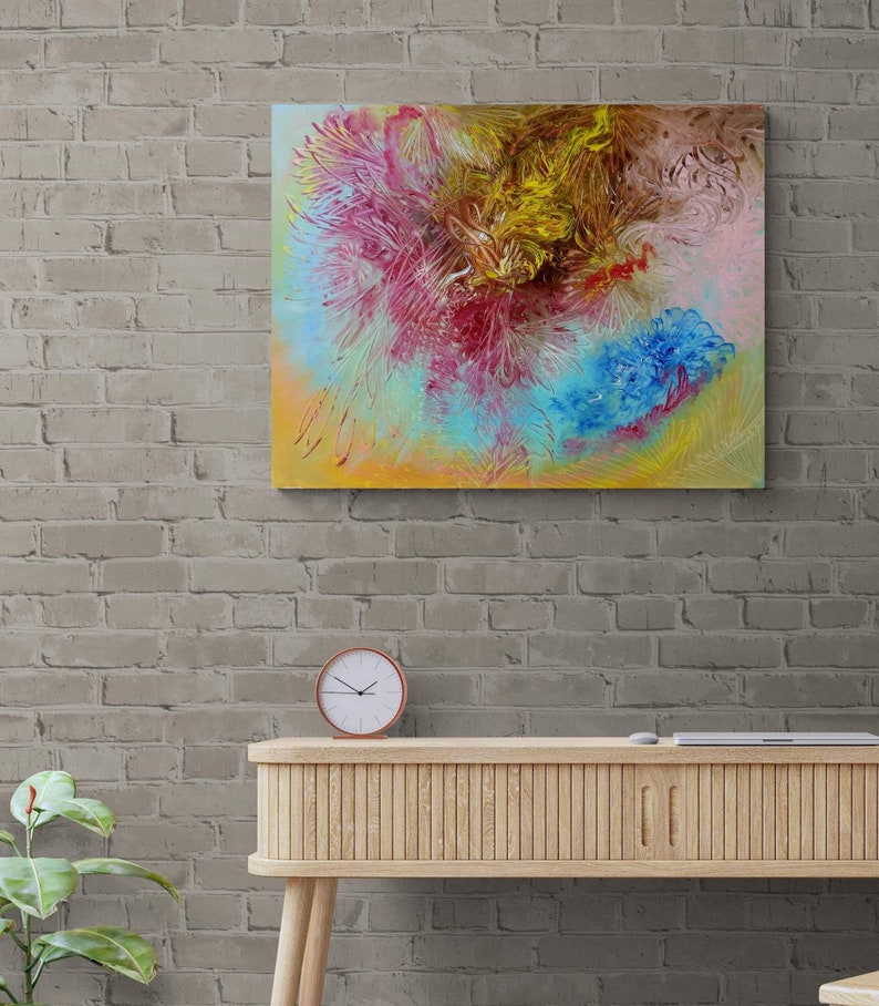 Emotion Flow Abstract Art Emotion Painting Multicolored Large Art ...