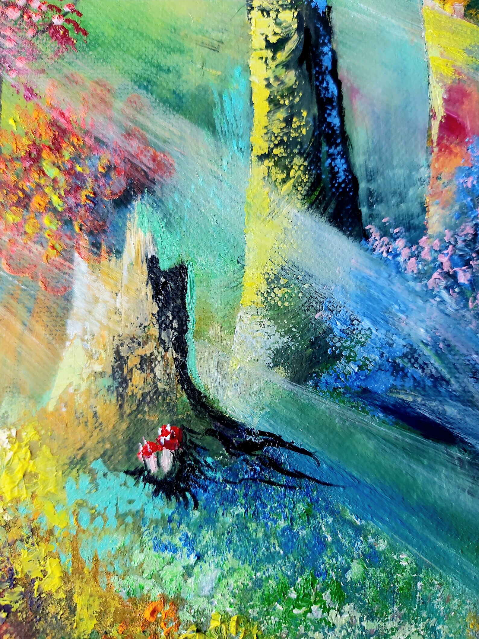 Magic Forest Art Tree Painting Forest Wall Art Forest Landscape Forest ...